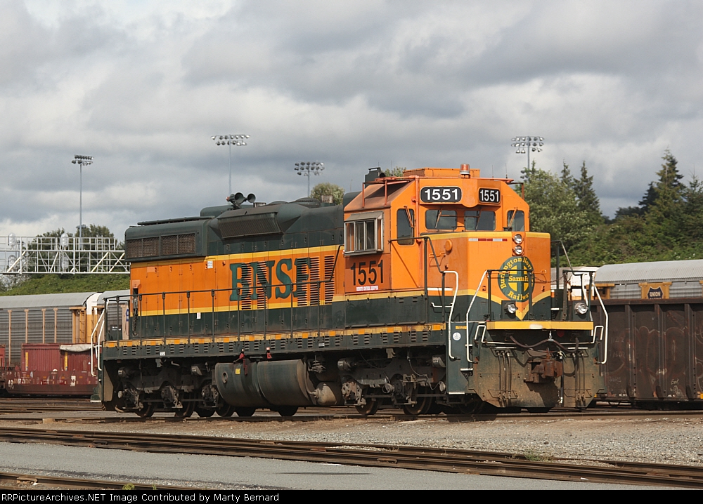 BNSF 1551 Waiting at the Beginning of the Mini Hump in Balmer Yard